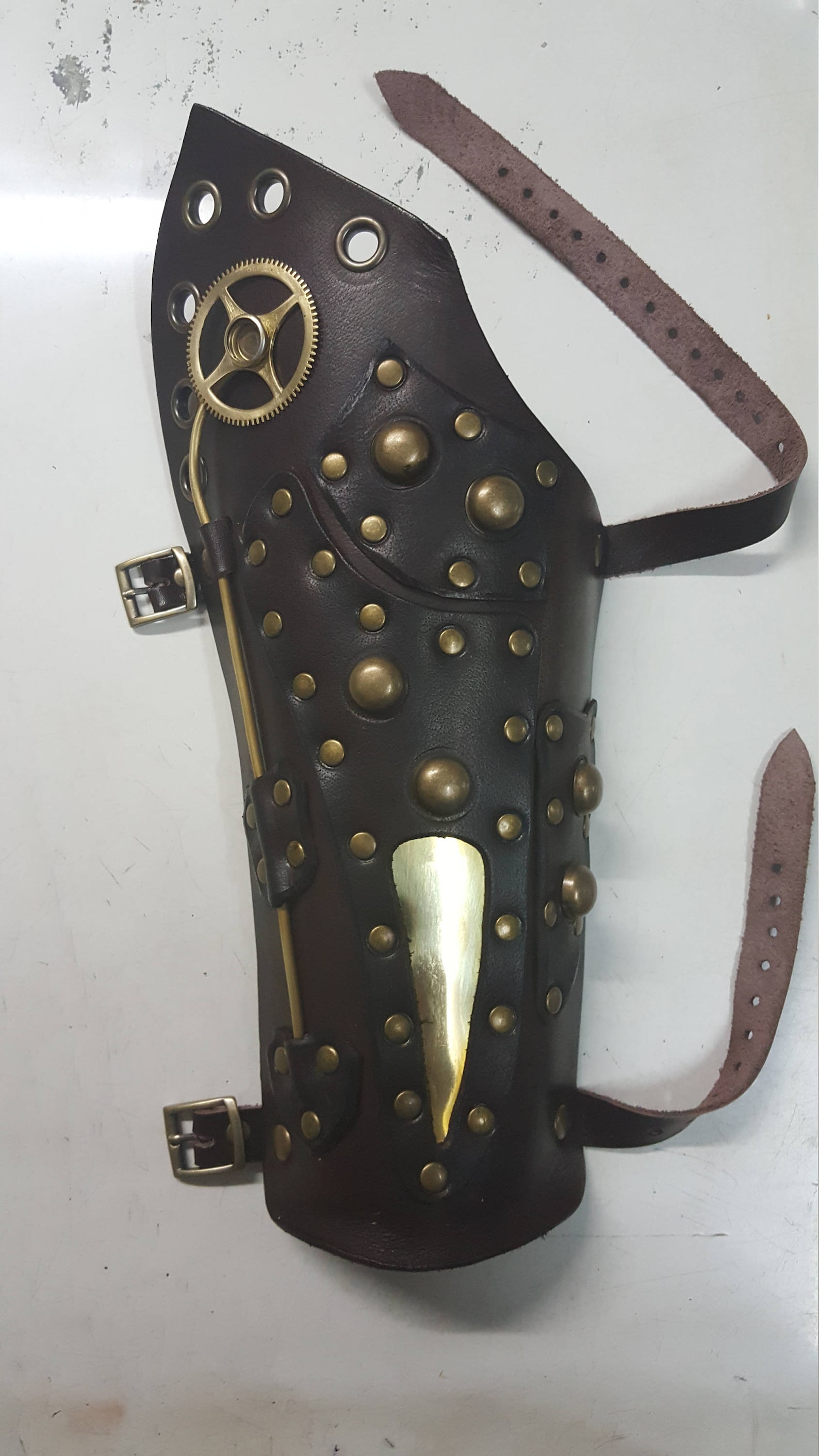 Leather Steampunk Bracer - Etsy
