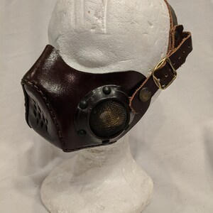 Leather Diesel Face Mask Cosplay Anime Larp Punk - Etsy