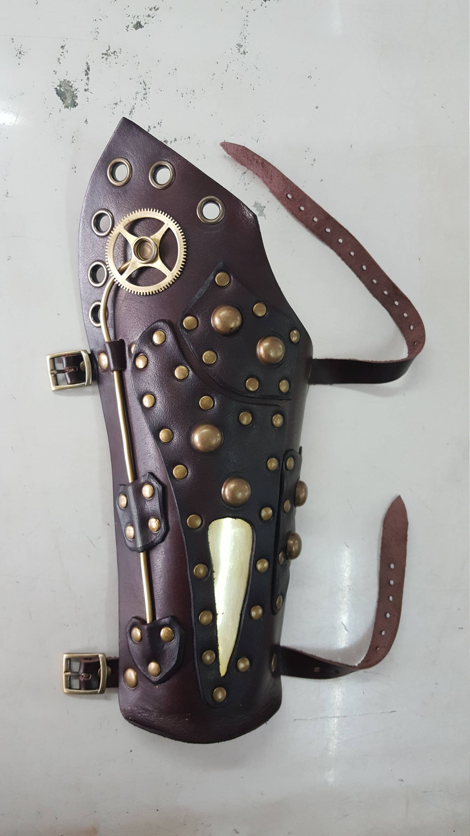 Leather Steampunk Bracer - Etsy