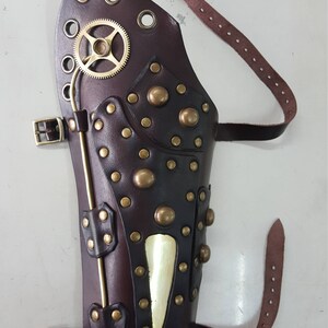 Leather Steampunk Bracer - Etsy
