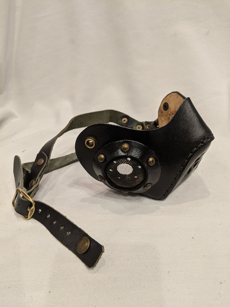 Leather Diesel Face Mask Cosplay Anime Larp Punk | Etsy