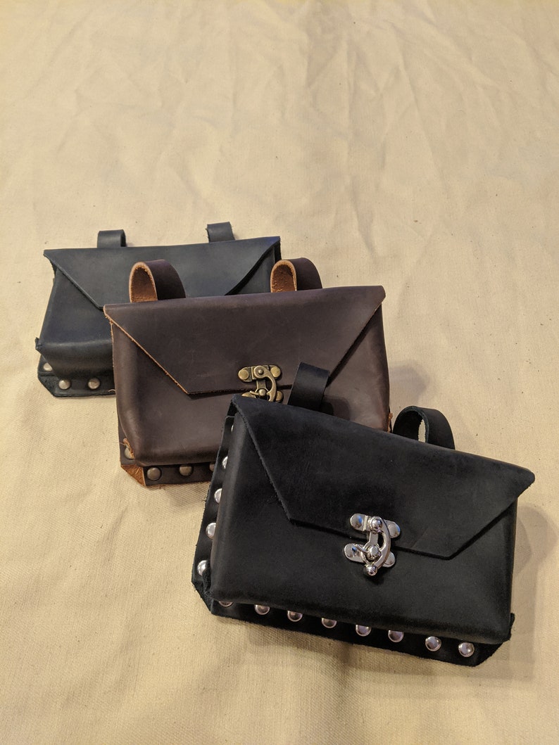 Leather Rectangle Pouch Large for Phones Cosplay Ren Faire Sca - Etsy