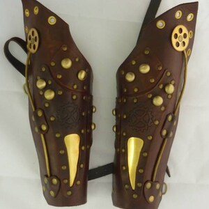 Leather Steampunk Bracer - Etsy