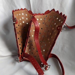 Dragon Scale Bracers Fantasy Leather Armor Cosplay Larp Sca Garb ...