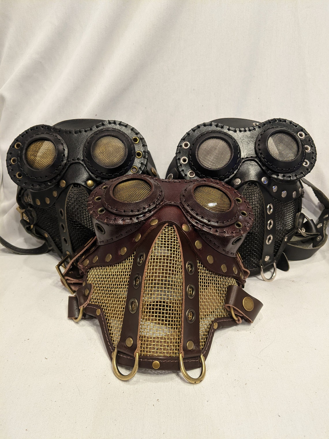 FITS Over GLASSES Mad Engineer Leather and Mesh Face Mask - Etsy