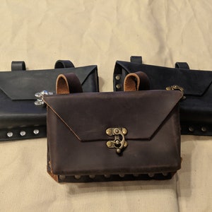 Leather Rectangle Pouch Large for Phones Cosplay Ren Faire Sca Larp ...