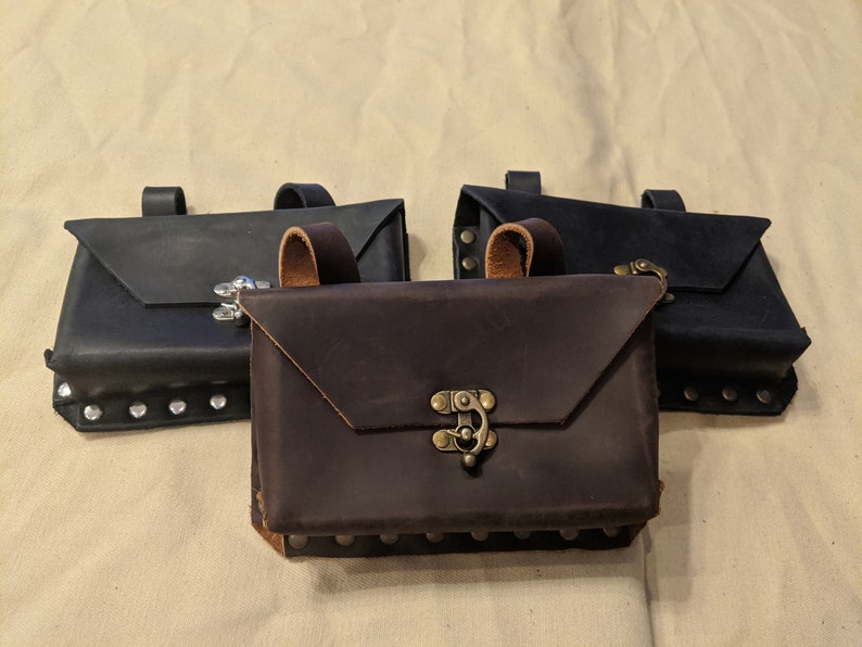 Leather Rectangle Pouch Large for Phones Cosplay Ren Faire Sca - Etsy