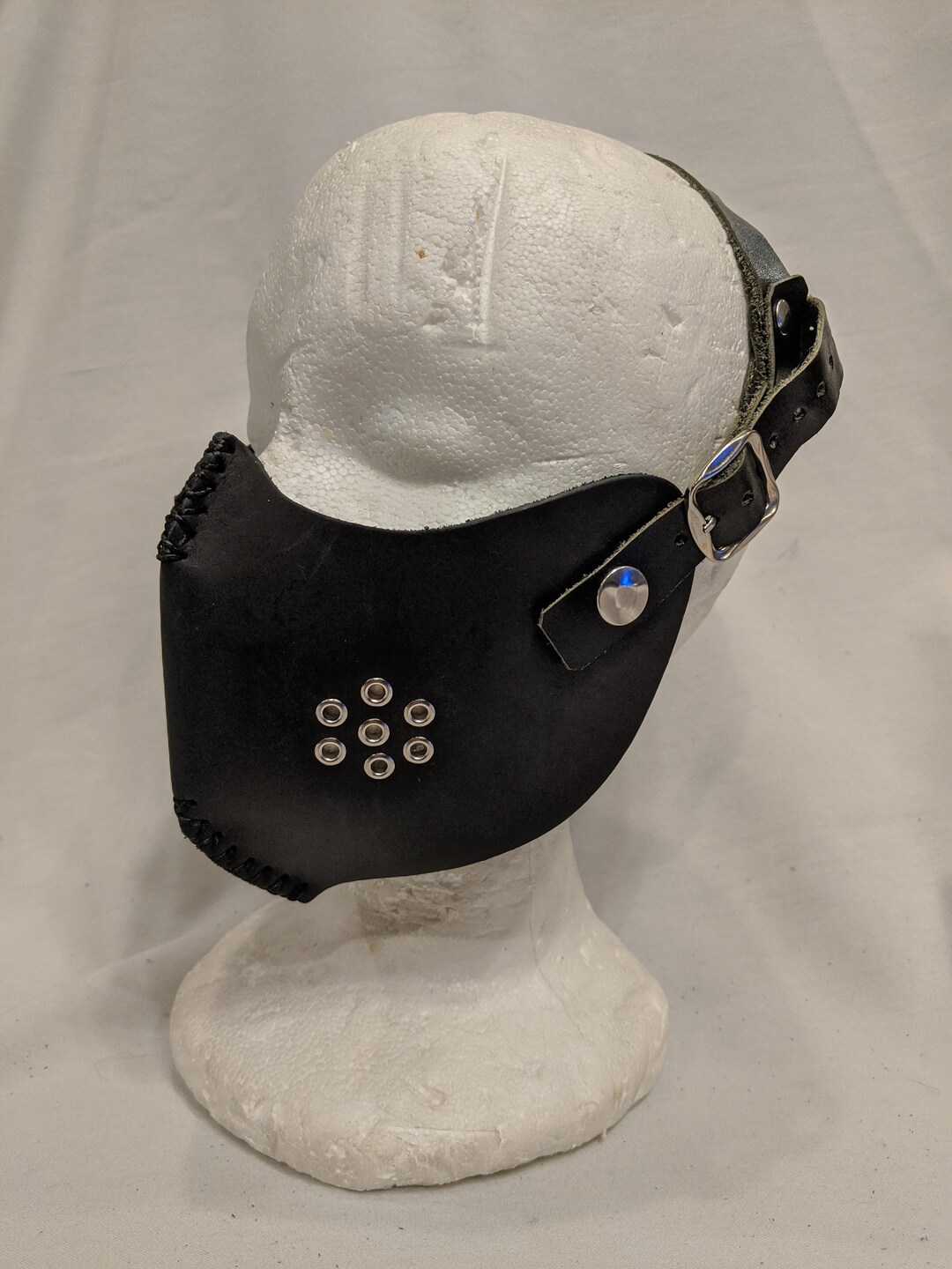 Simple Leather Face Mask Adjustable Larp Sca Diesel Punk Cosplay Anime ...