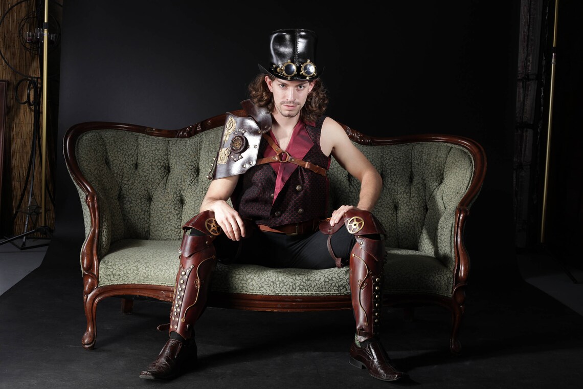 Leather Steampunk Leg Armor | Etsy