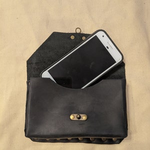 Leather Rectangle Pouch Large for Phones Cosplay Ren Faire Sca Larp ...