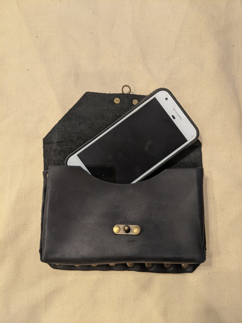 Leather Rectangle Pouch Large for Phones Cosplay Ren Faire Sca Larp ...