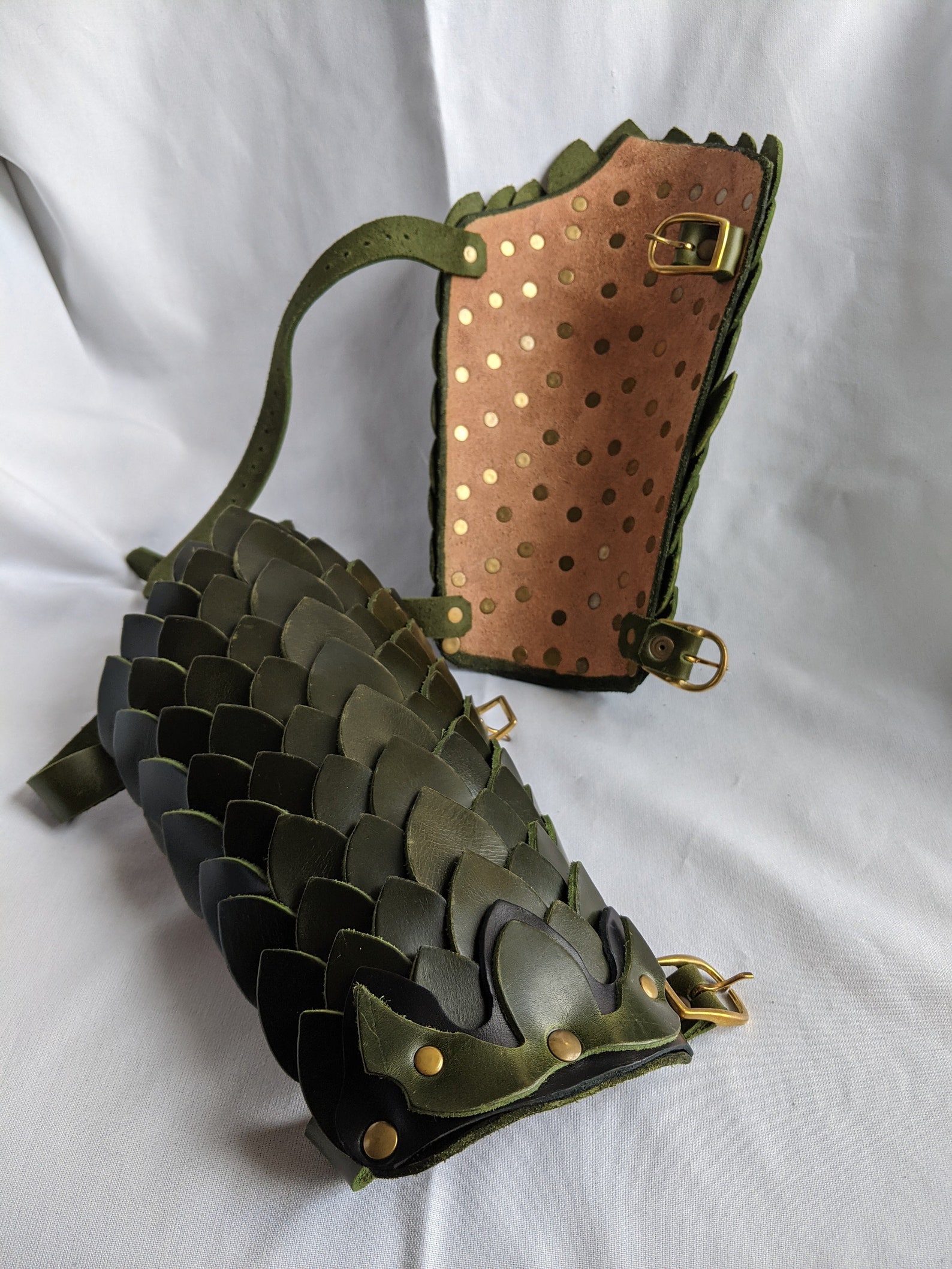 Dragon Scale Bracers Fantasy Leather Armor Cosplay Larp Sca | Etsy