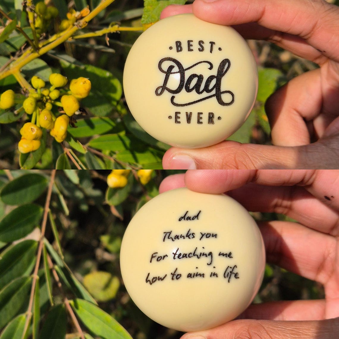 Personalized Engraved Cue Ball, Billiards Cue Ball, Best Gift for Dad ...