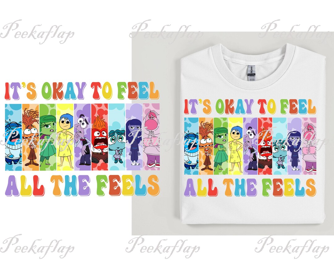 It's Okay to Feel, Inside Out Feelings PNG: Craft & Birthday Design ...