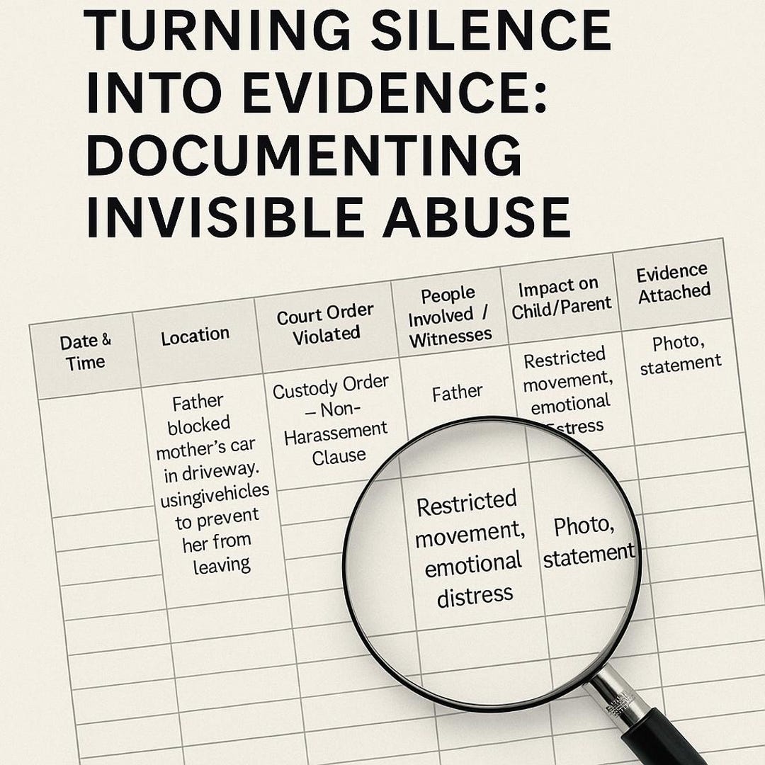Court-ready Documentation Template for Invisible Abuse (bundle) - Etsy