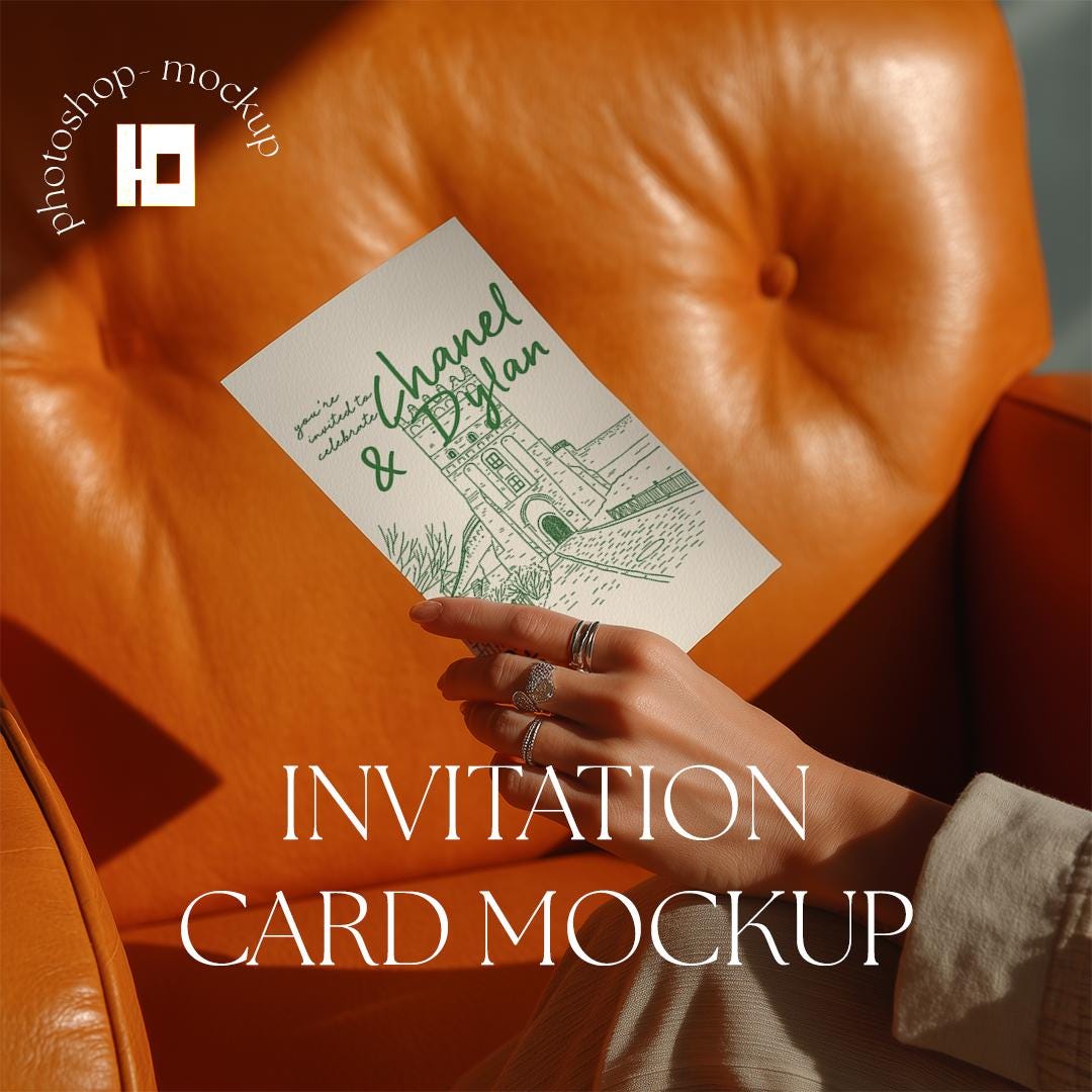 Mockup Invitation Card Mockup | Wedding Stationery (PSD JPG) - Etsy