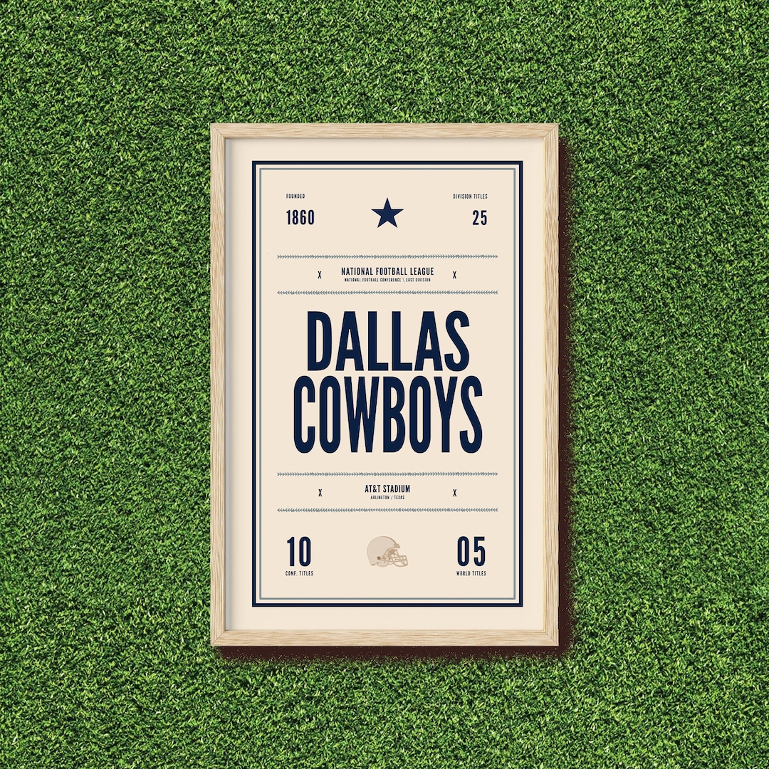 Dallas Cowboys Art Print, Football Wall Decor, Cowboys Themed Poster ...