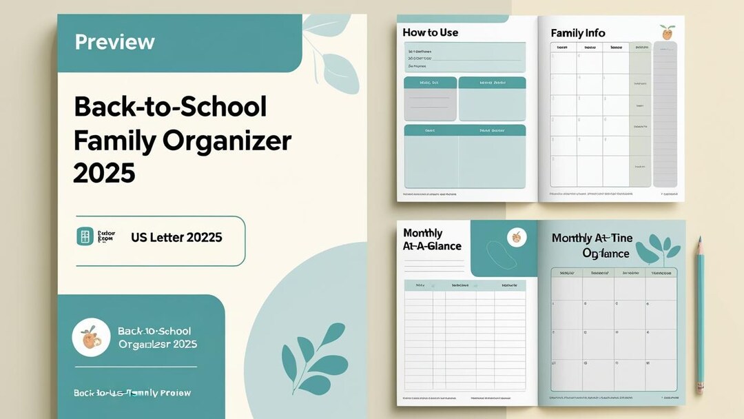 Printable Back-to-school Family Planner/weekly Schedule, Chore Chart ...