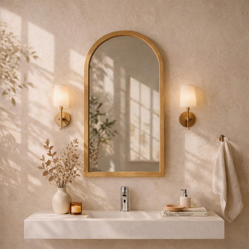 Oak Arched Mirror - Etsy