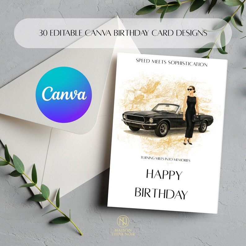 Editable Birthday Card Templates: Canva Bundle, 30 Designs (5x7 Digital ...