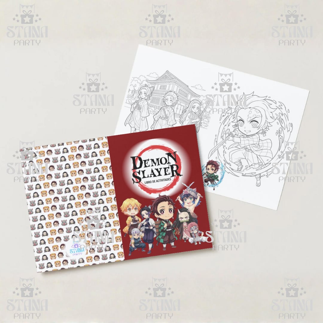 Demon Slayer: Fun Coloring & Activity Book - Etsy