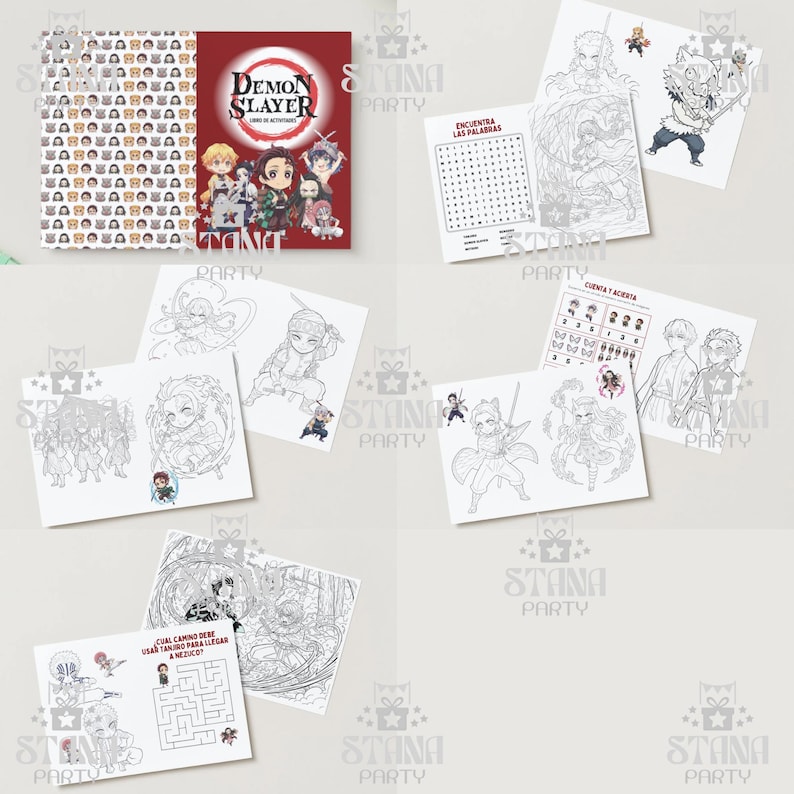 Demon Slayer: Fun Coloring & Activity Book - Etsy