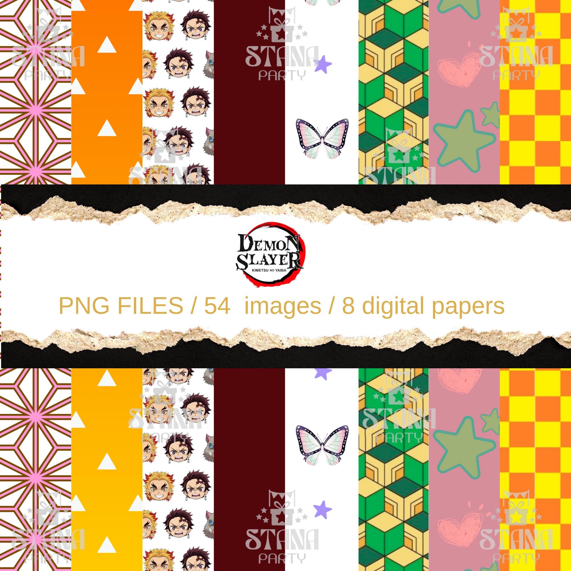 Demon Slayer Chibi Clipart Bundle | Anime Characters PNG | Chibi Style ...