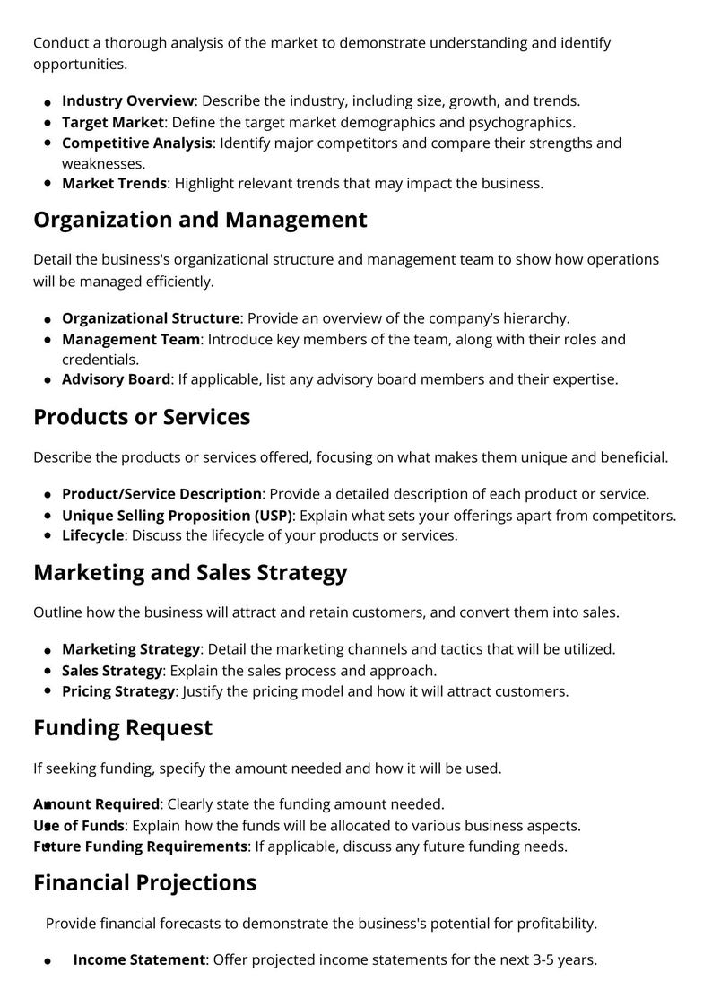 Easy Business Plan Template | Small Business & Startup Planner ...