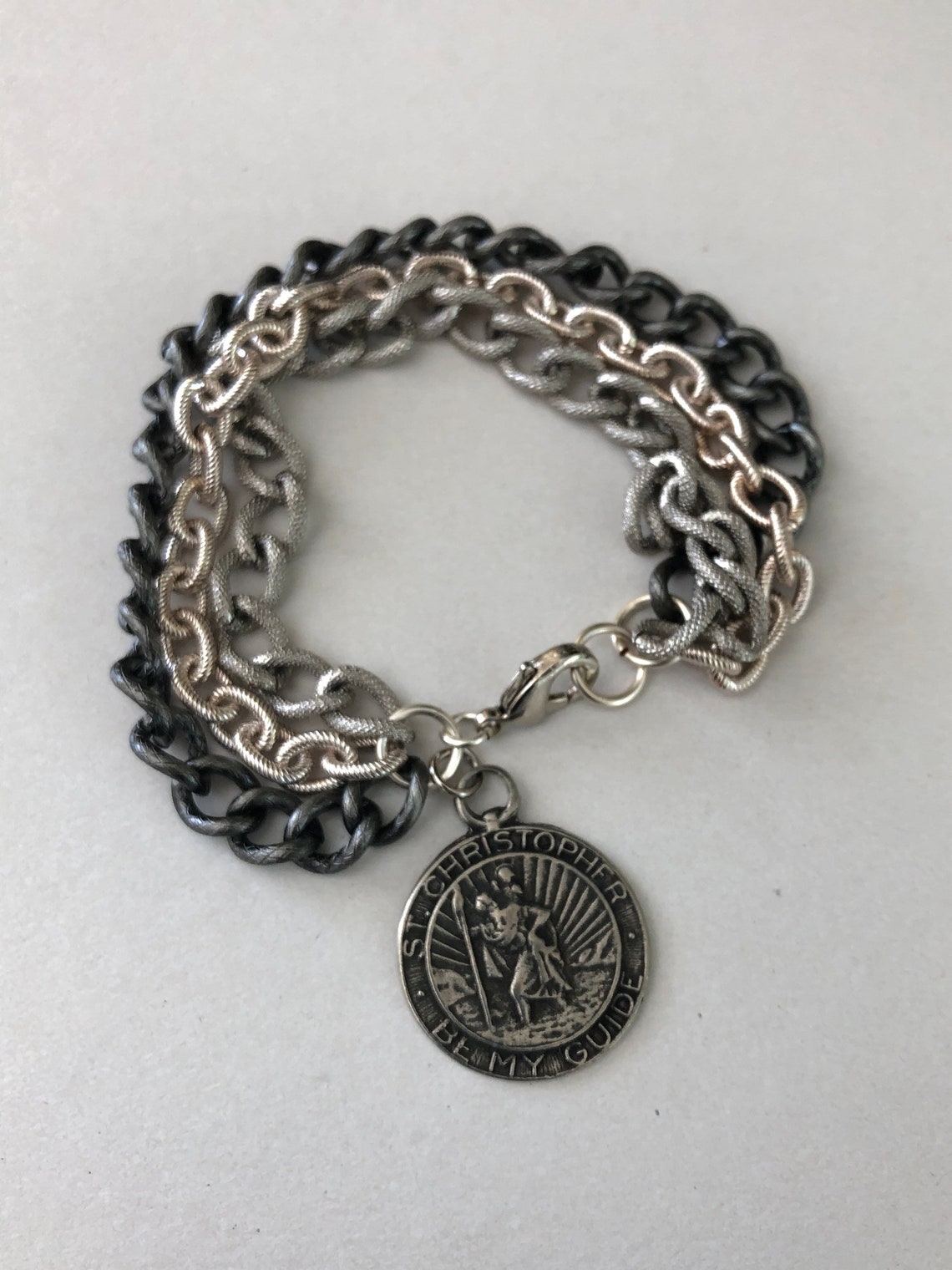 Saint Christopher Bracelet Religious Charm Bracelet Religious - Etsy Israel