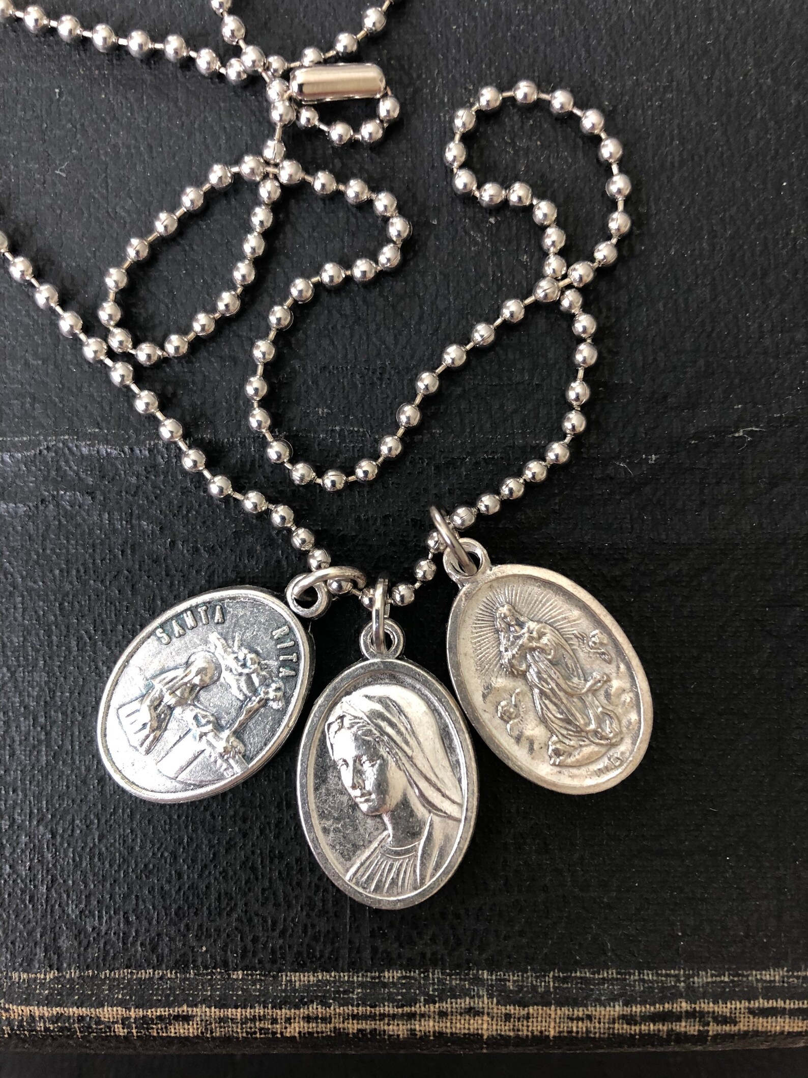 Blessed Mary Necklace Virgin Mary Necklace Religious Charm Necklace ...