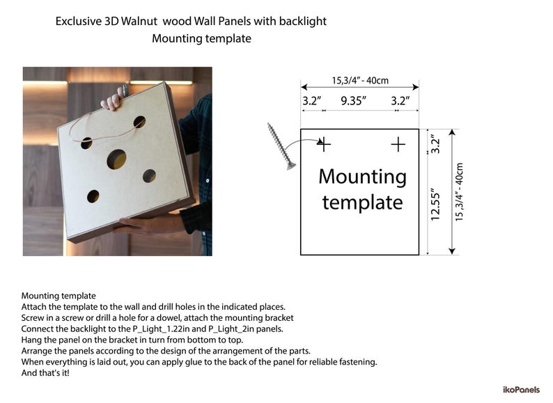 Exclusive Walnut Wall Panel With Backlight - Etsy