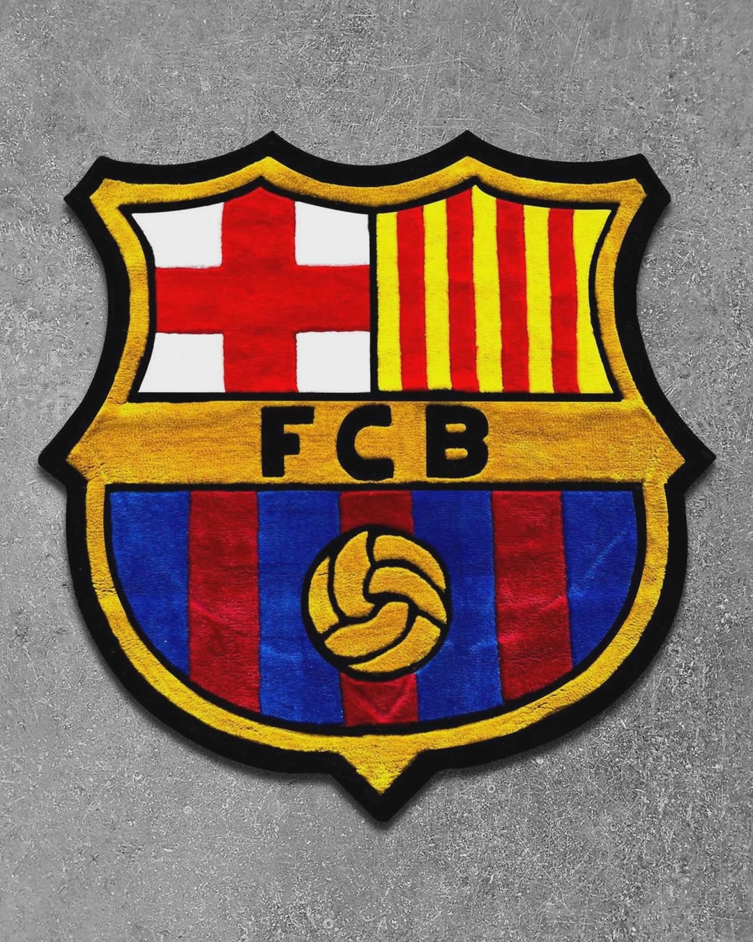 Hand-tufted FCB Logo Rug | Custom Football Club Rug | Barcelona ...