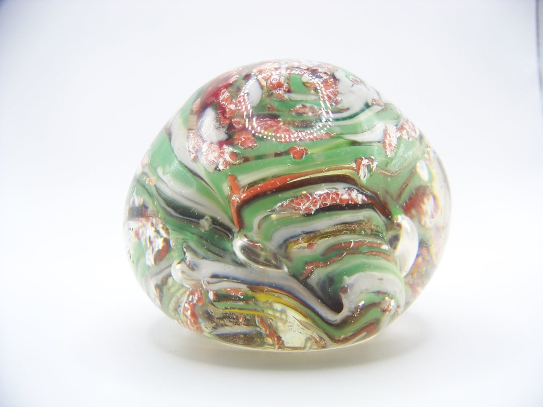 Irregular Shaped Paper Weight With Multicolored Swirls and Bubbles - Etsy