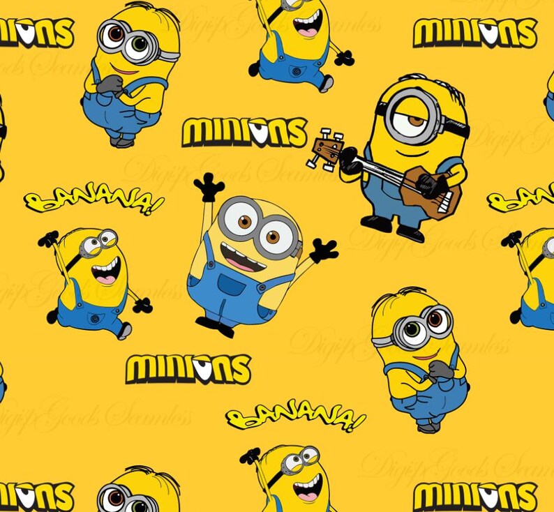Minions Seamless Pattern,png Seamless,digital Download for Clothing,diy ...