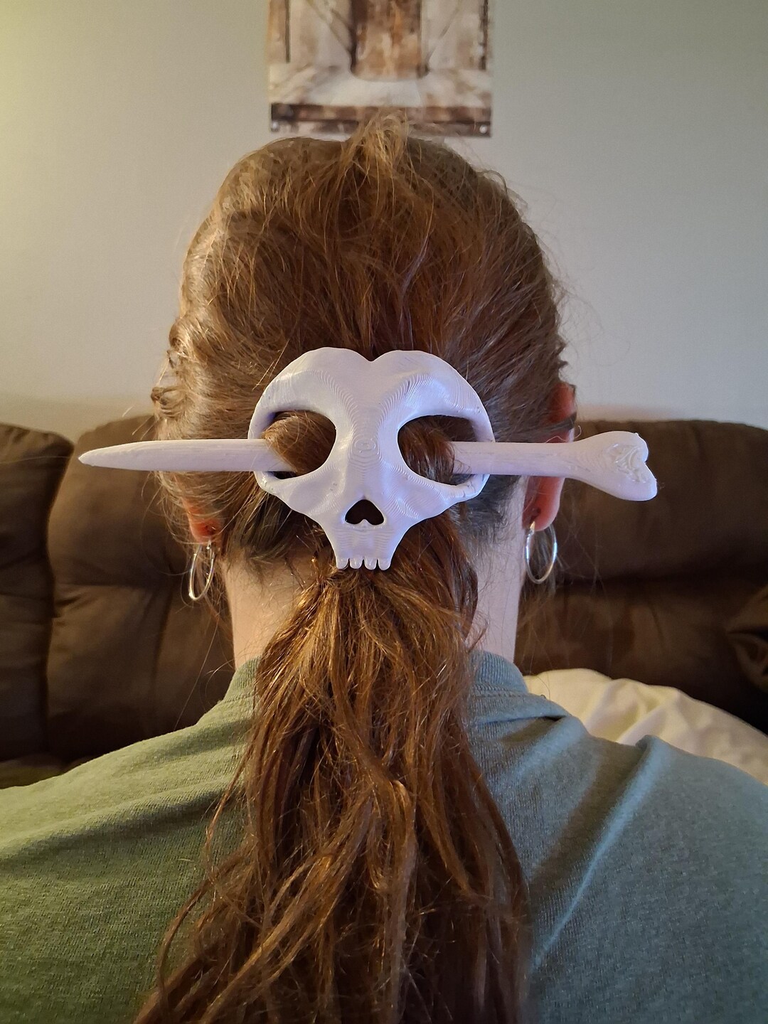 Heart Skull Hair Pin – 3D Printed Bone Clip, Gothic Alt Fashion - Etsy