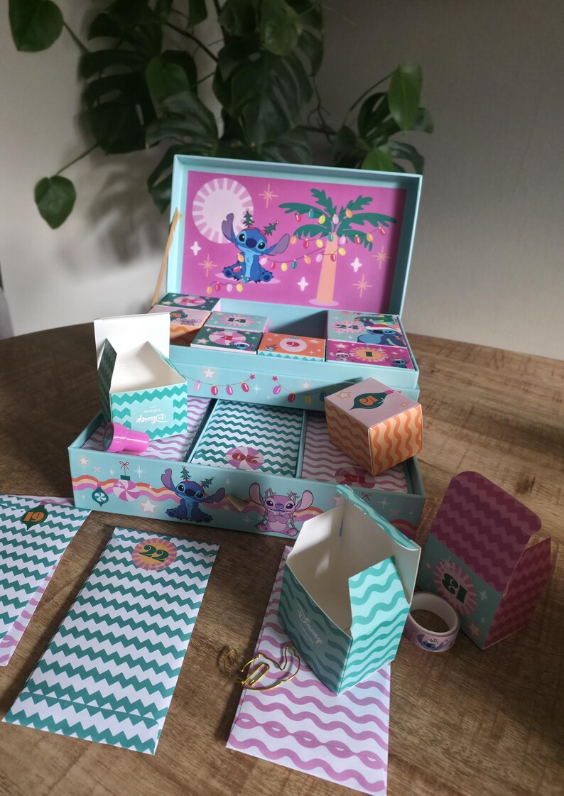 Advent Calendar Lilo and Stitch Keepsake Box Stitch and Angel - Etsy