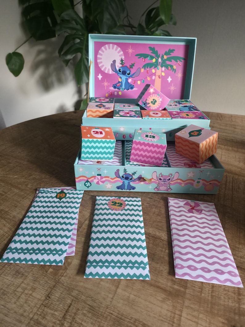 Advent Calendar Lilo and Stitch Keepsake Box Stitch and Angel - Etsy