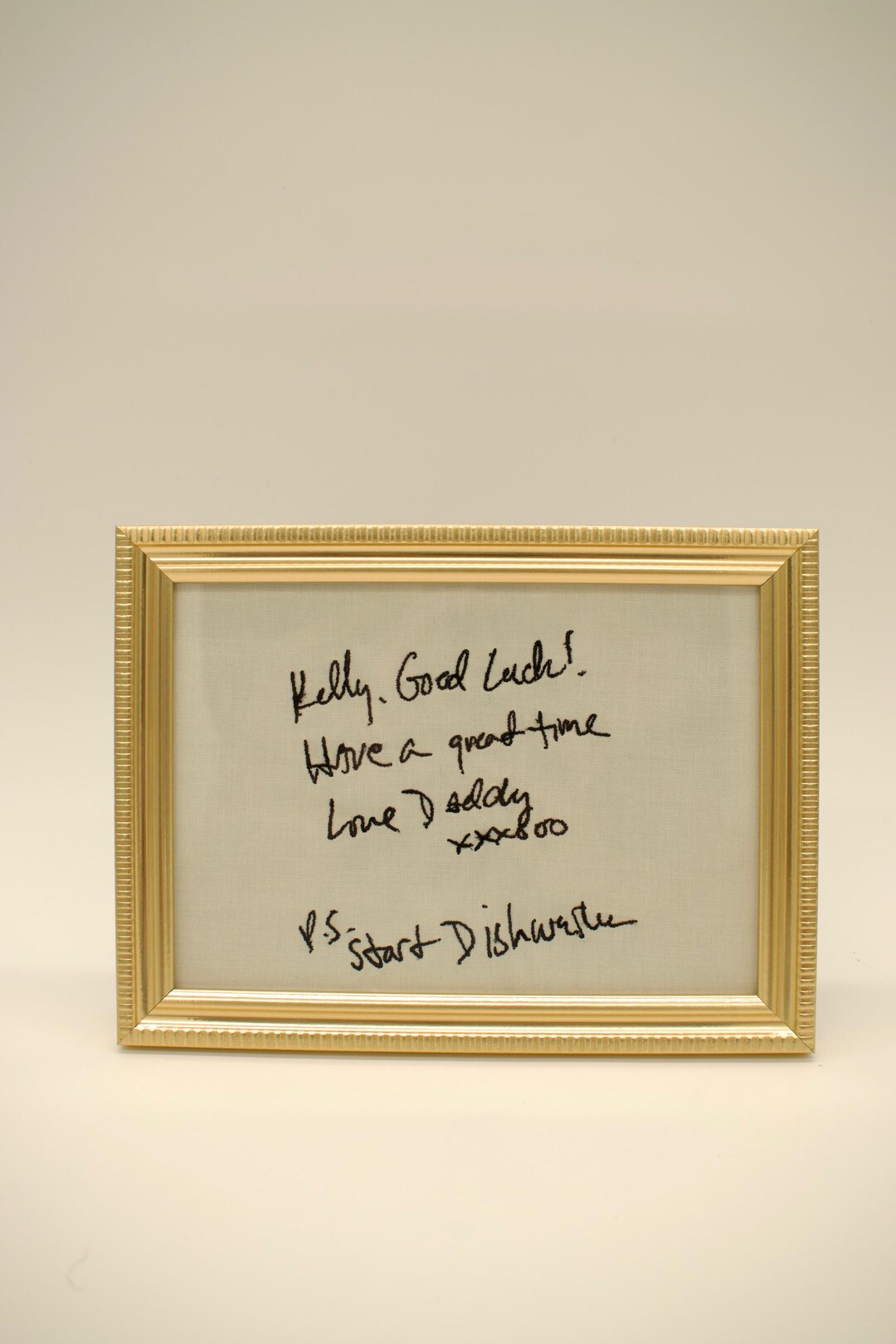 Custom Handwriting Embroidery in 5x7 Frame - Etsy