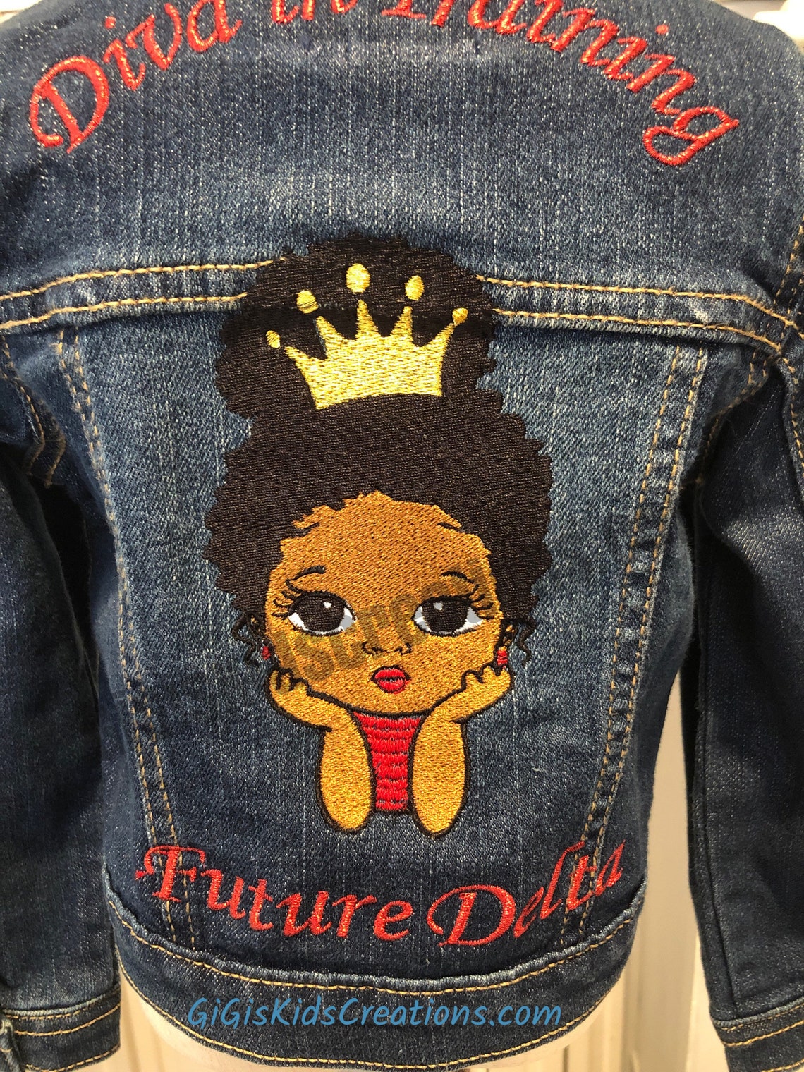 Delta Sigma Theta Gifts Future Delta Kids Jean Jacket Black - Etsy