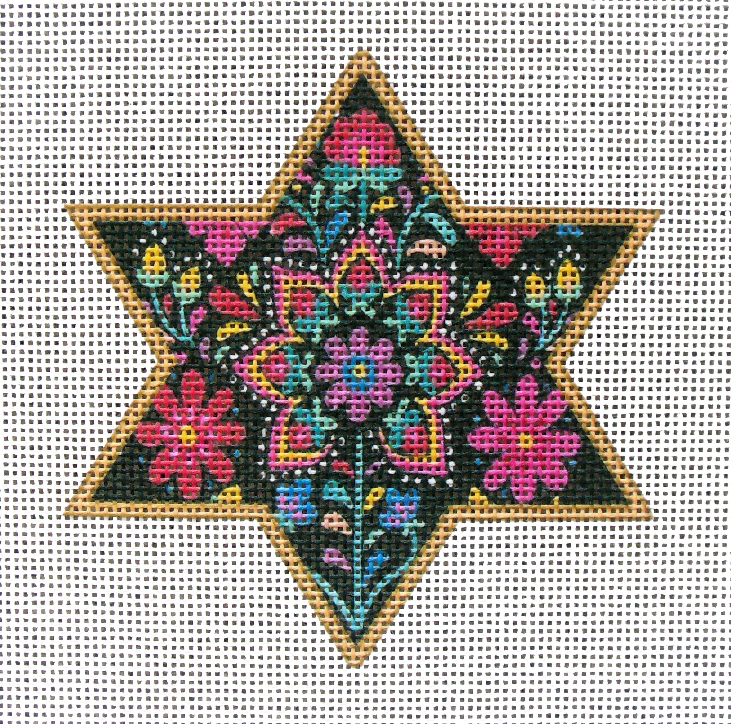 Folk Art Star of David Needlepoint Canvas - Etsy