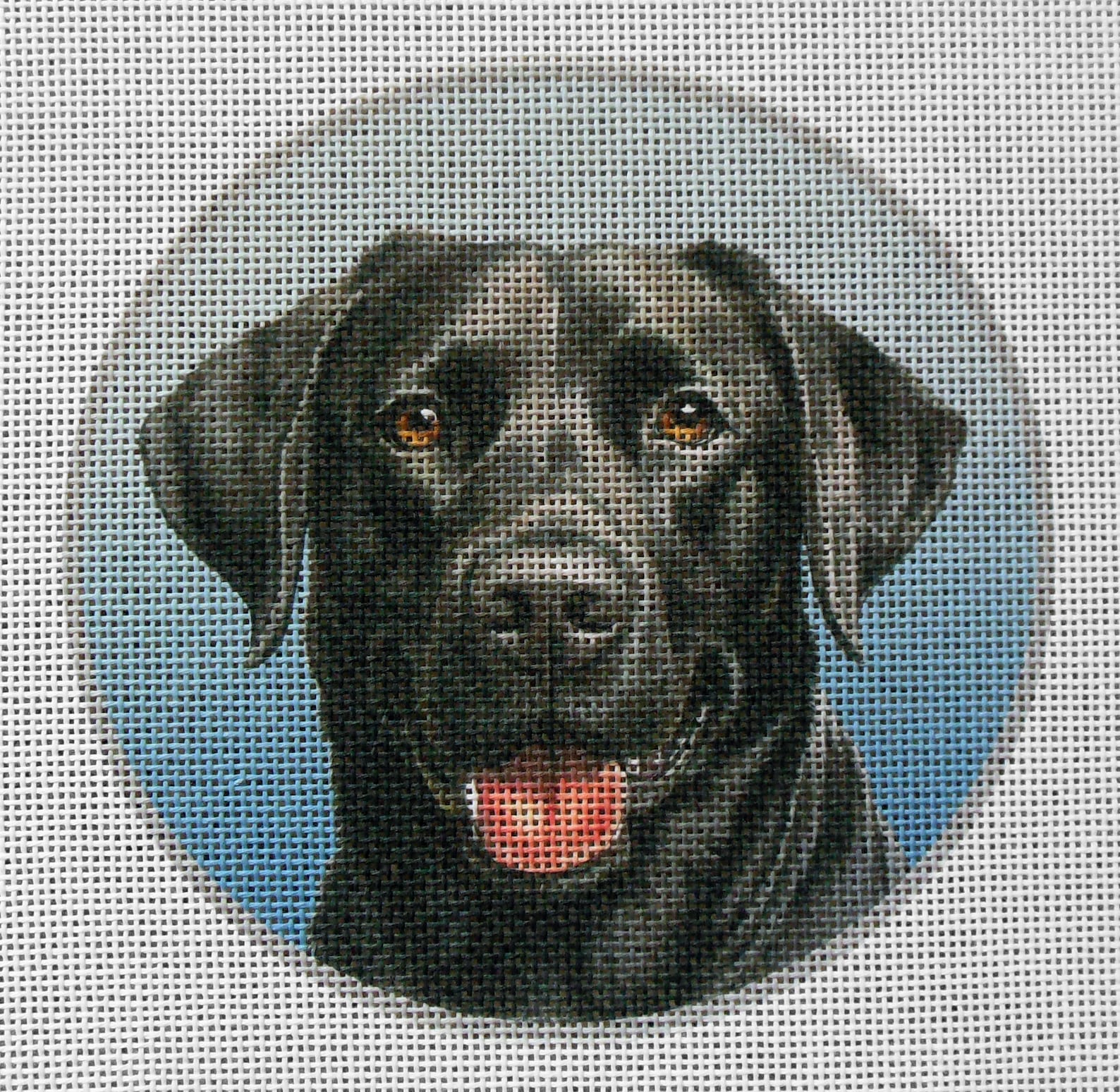 Black Labrador Retriever Needlepoint Canvas - Etsy