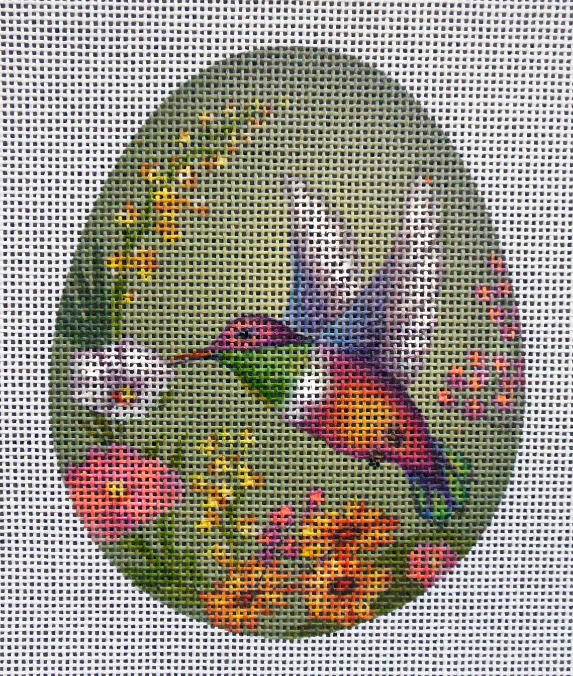 Orange Hummingbird Egg Needlepoint Canvas - Etsy