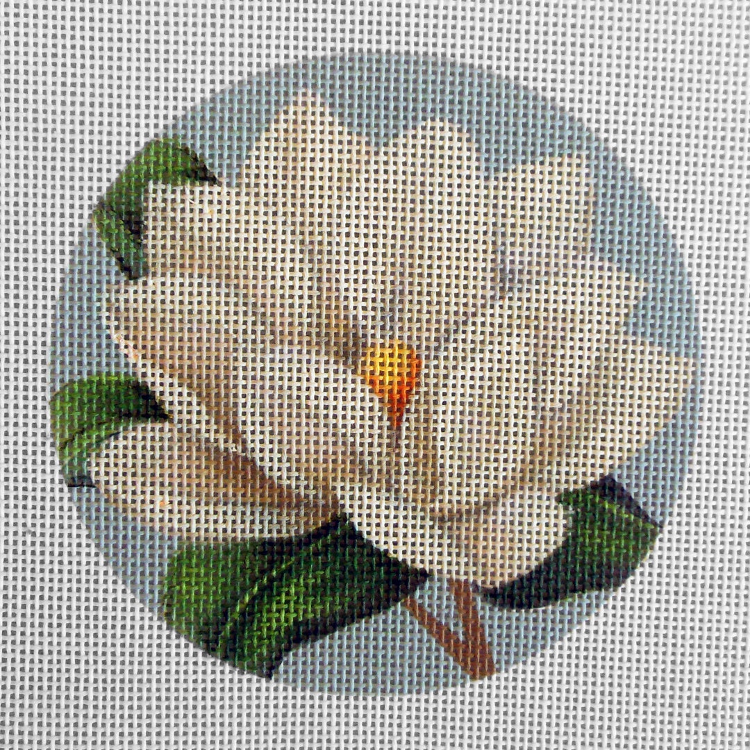 Magnolia Needlepoint Canvas Flower - Etsy