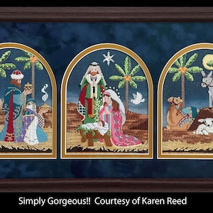 Twilight Nativity Needlepoint Canvas - Etsy