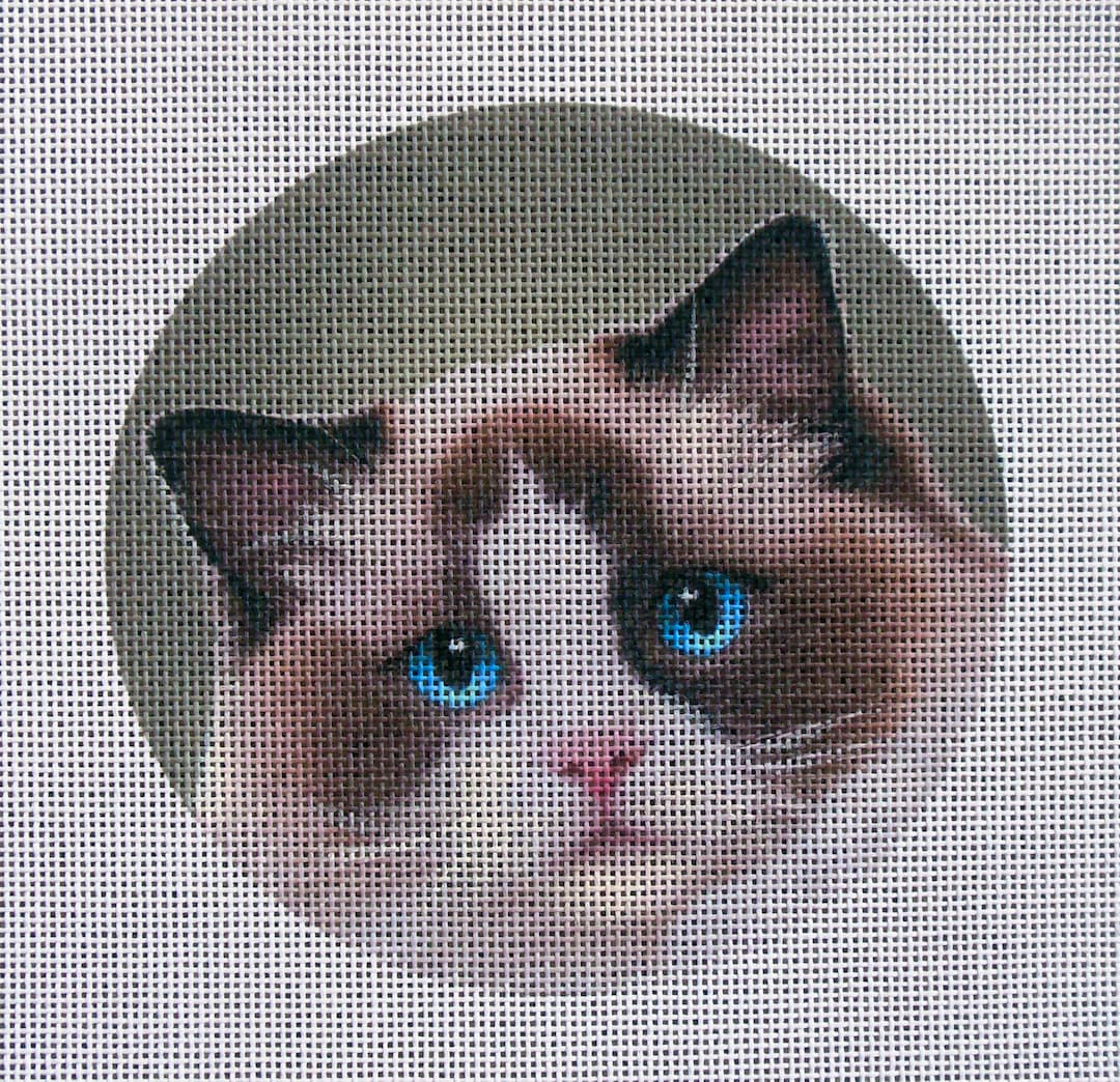 Ragdoll Cat Needlepoint Canvas - Etsy