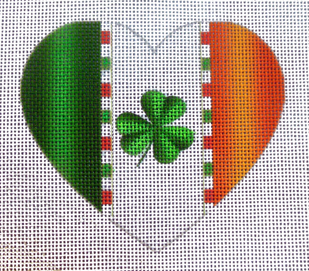 Irish Heart Needlepoint Canvas - Etsy