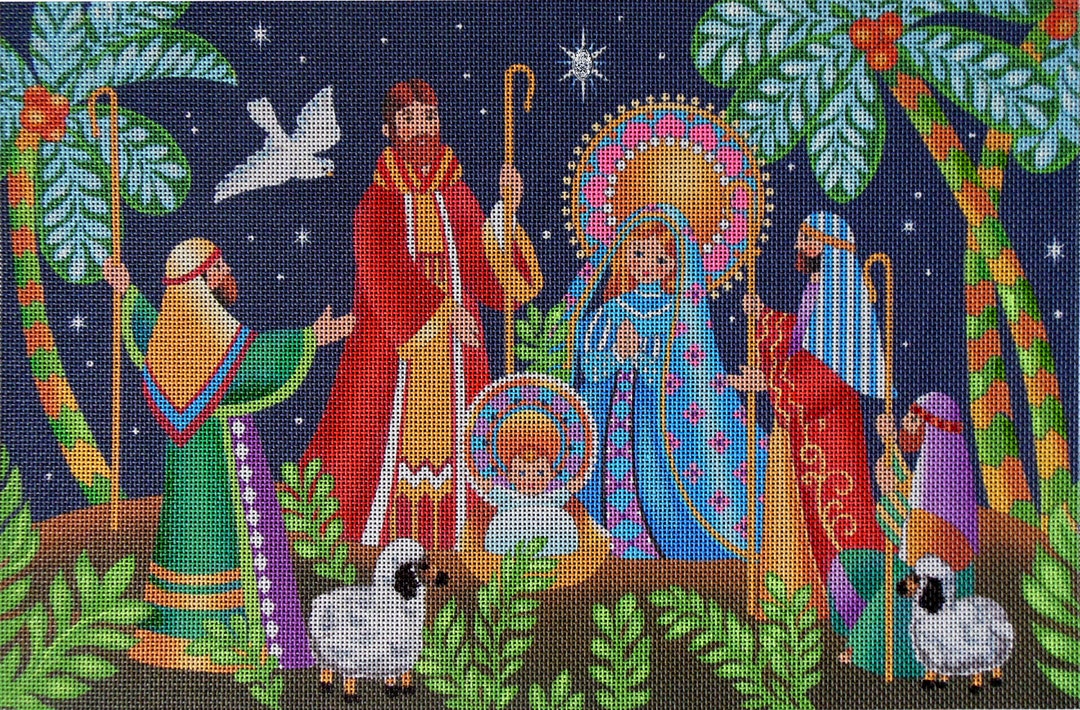 Midnight Nativity HP Needlepoint Canvas - Etsy