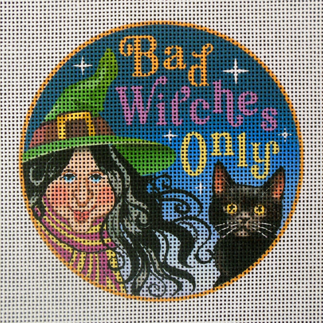 Bad Witches Halloween Needlepoint Canvas - Etsy
