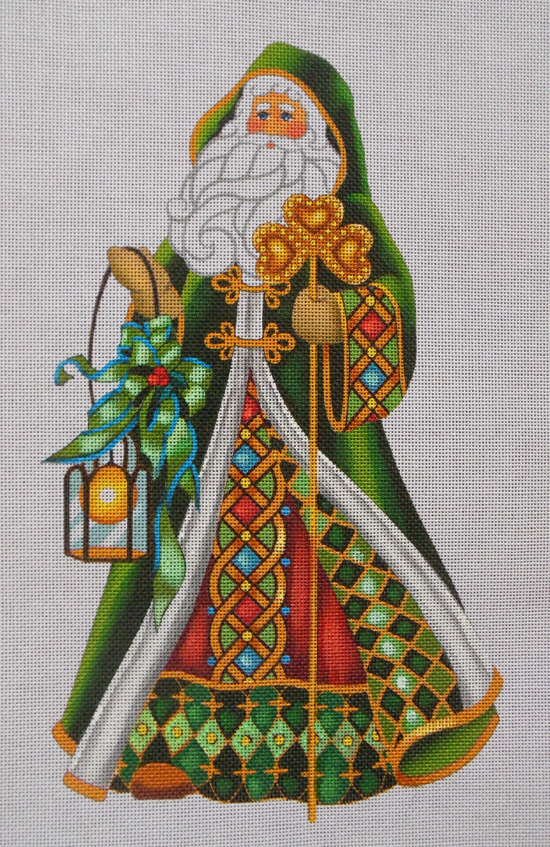 Irish Santa Needlepoint Canvas - Etsy