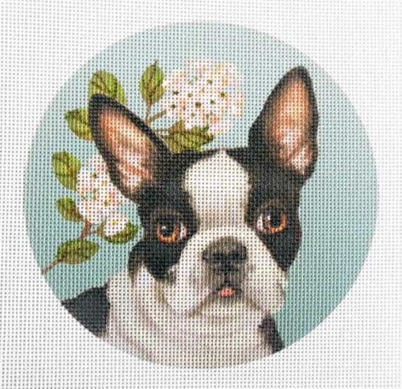Boston Terrier Needlepoint Canvas | Etsy